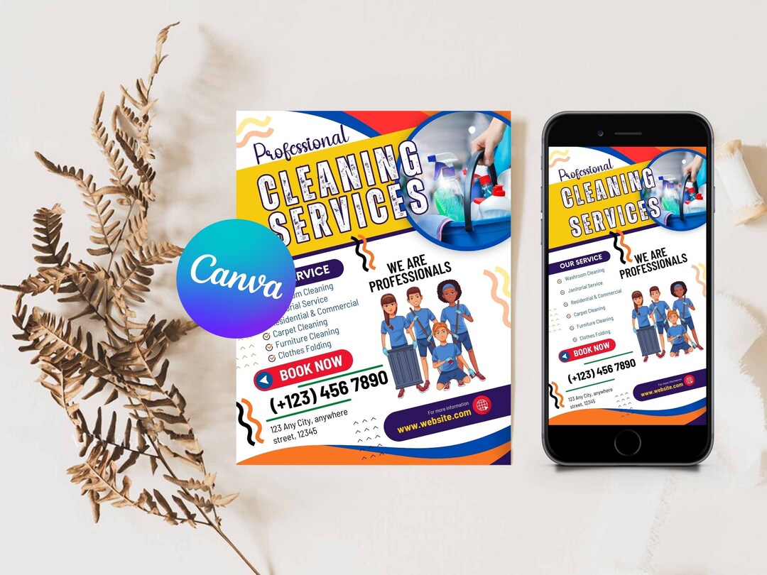 Cleaning Service Flyer, Editable Template, Cleaning Flyer, Power Wash ...