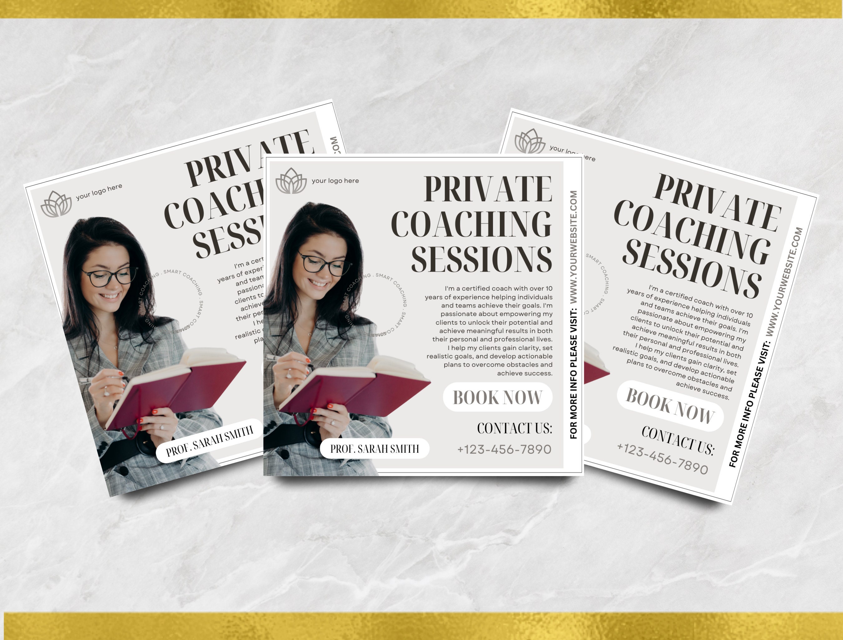 Business Coach Flyer, Diy Canva Flyer Template, Editable Canva Social ...