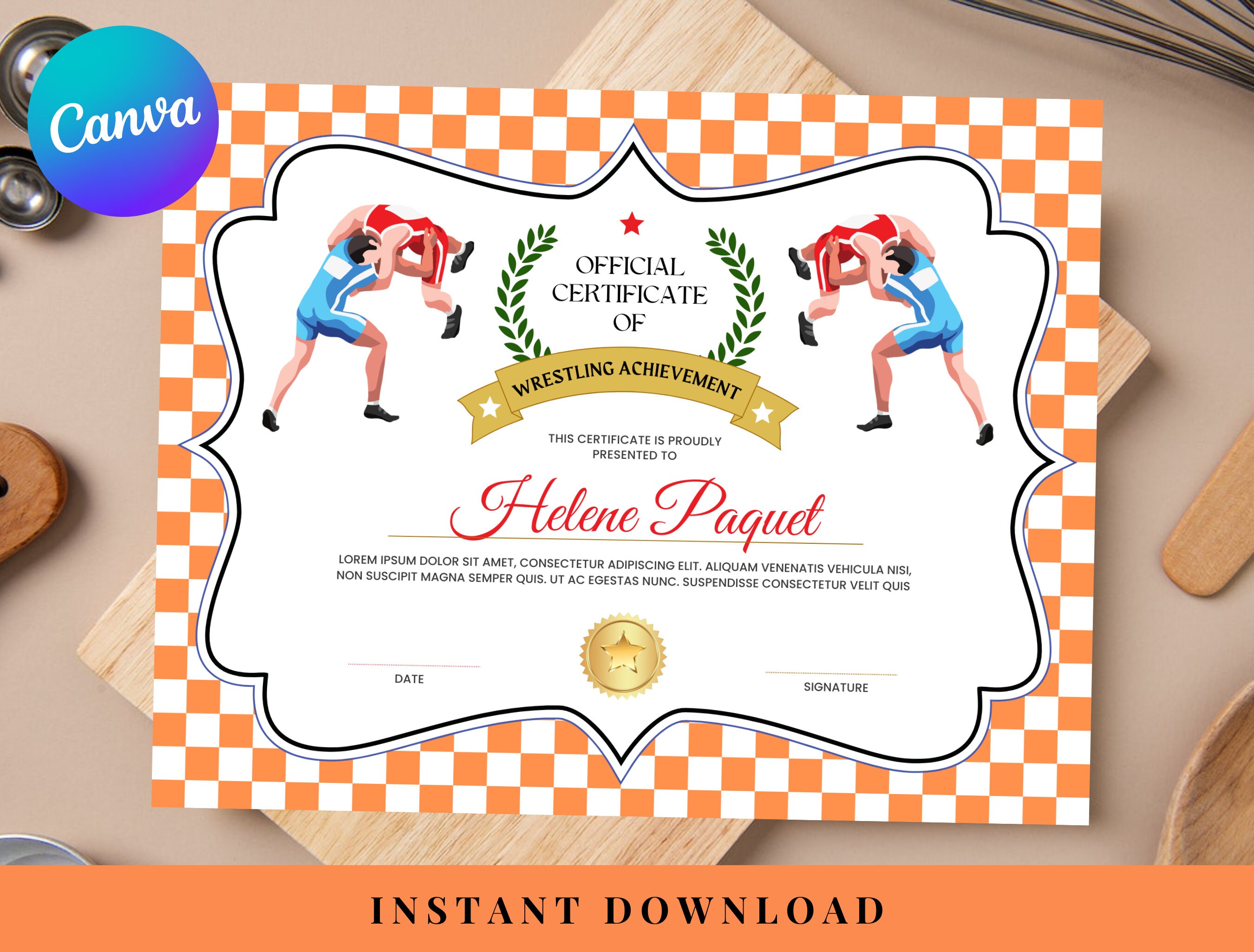 Editable Wrestling Award Certificates, Award Ceremony Certificates, End ...