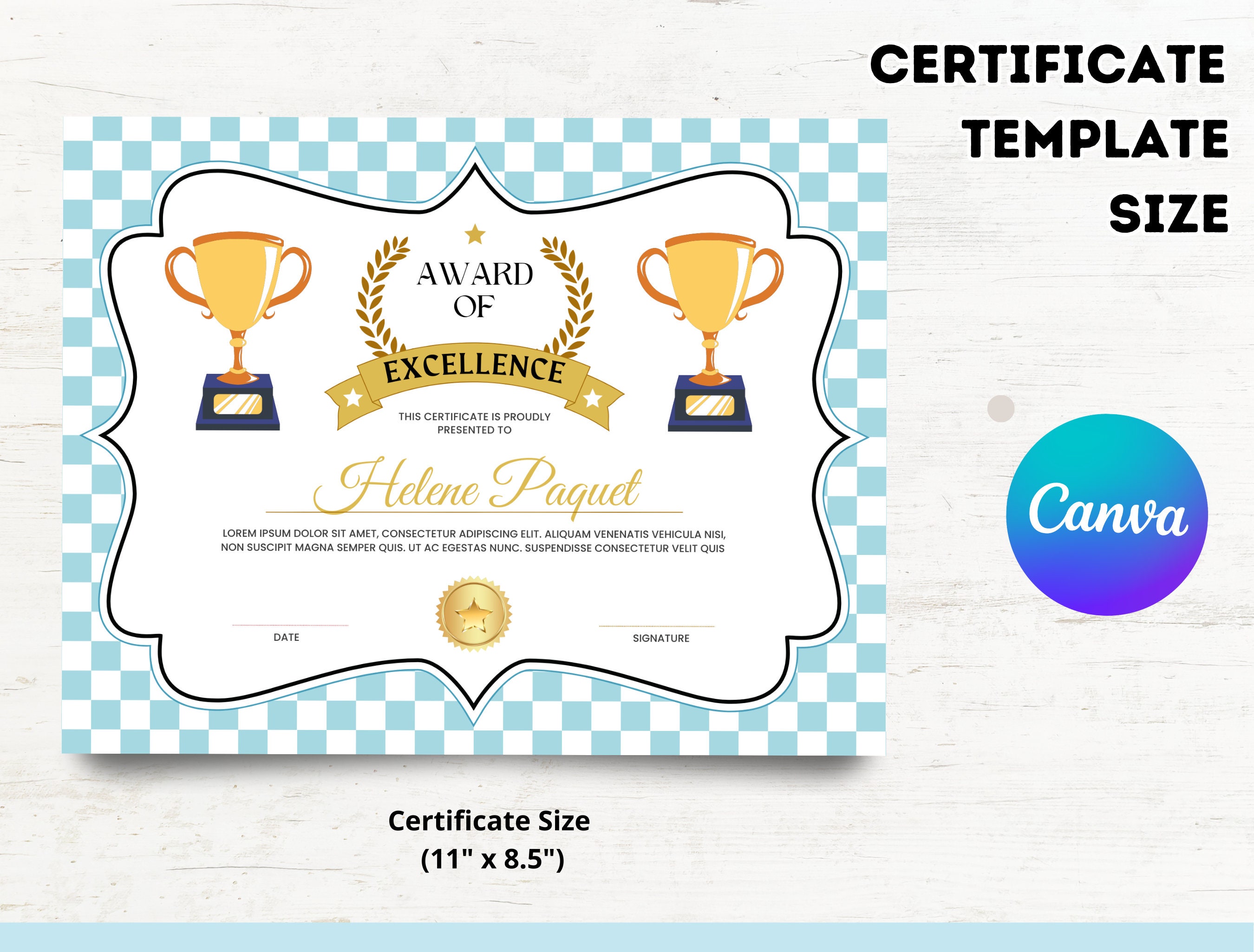 Editable Pto Pta Certificate Template, Printable and Editable ...