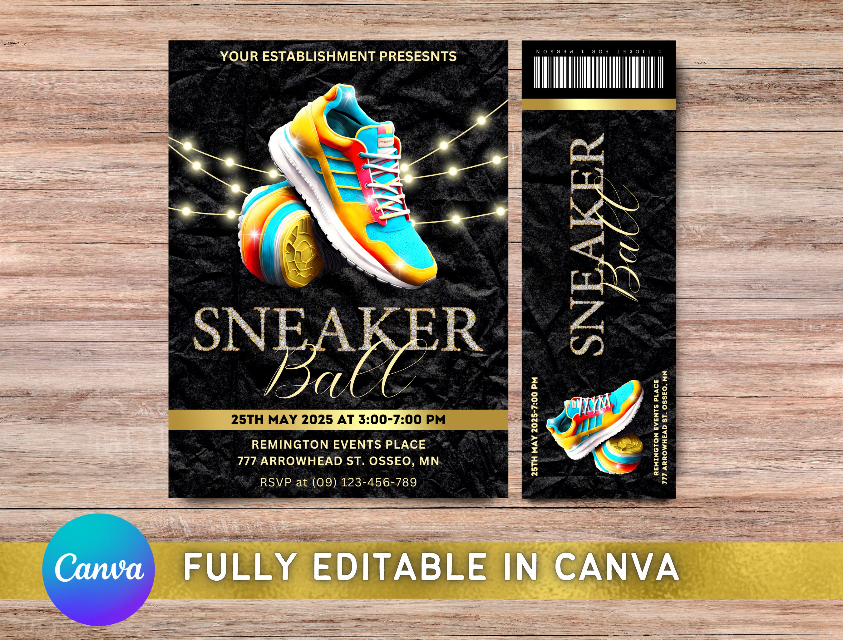 Sneaker Ball Flyer, Sneaker Ball Gala, Sneaker Ball Invite, Sneaker ...