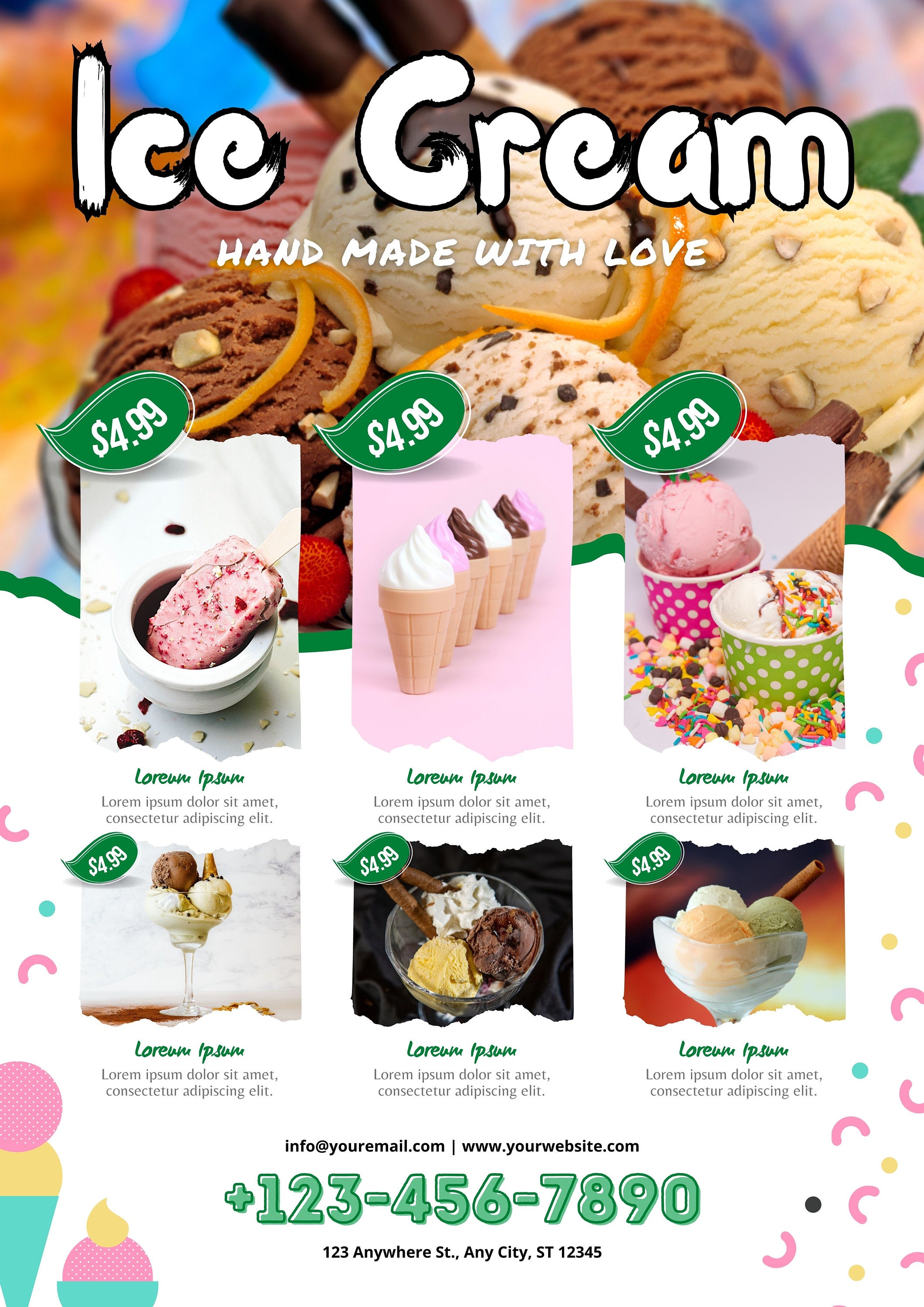 Ice Cream Flyer Multipurpose Business Flyer Template Ice Cream Party ...