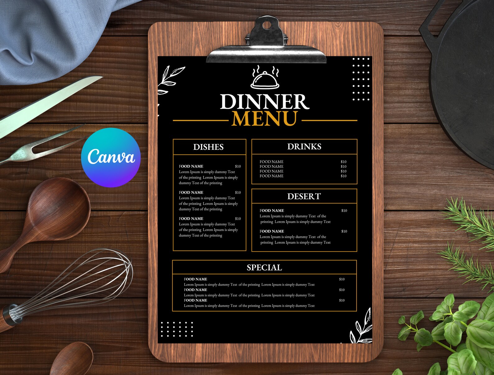Food Menu Bundle Template, Food Menu Bundle, Food Menu Templates, Food ...