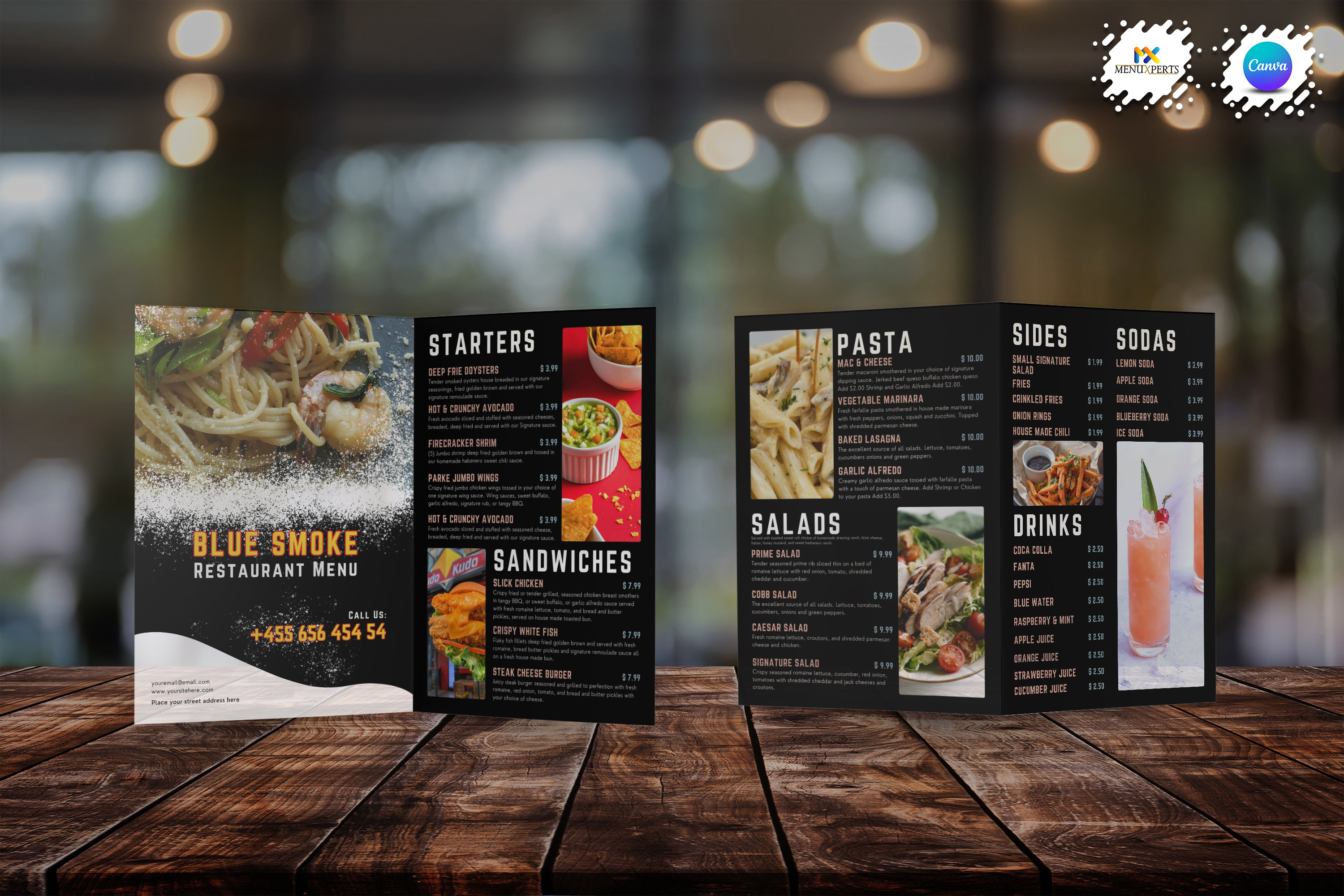 Restaurant Menu Template, Food Menu Template, Editable Restaurant Food ...