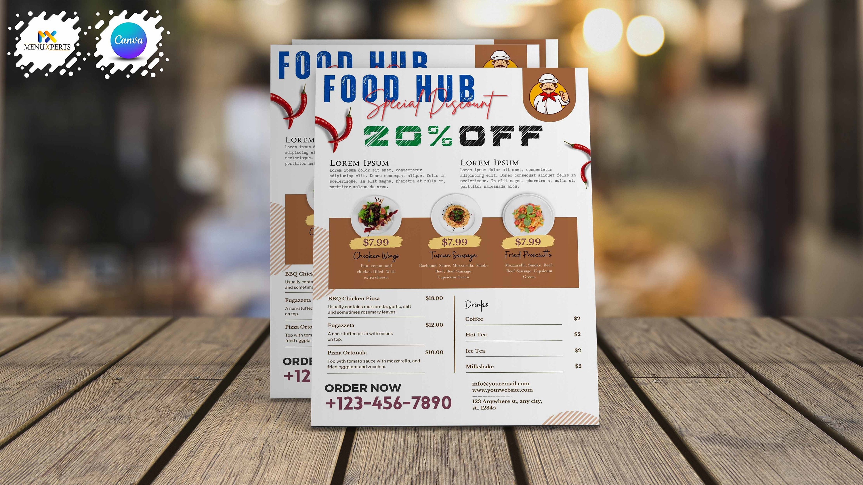 Food Flyer Template Editable Flyer Template Canva Templates Price List ...