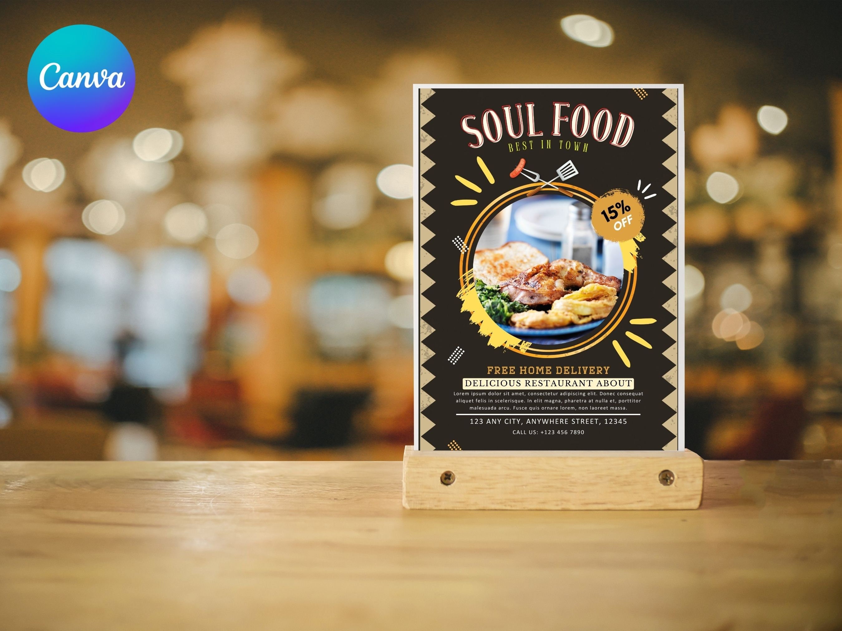 Soul Food Flyer, Soul Food Menu, Dinner Menu, Dinner Special Flyer ...