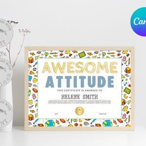 Editable School Awards, End of Year Awards, Personalized School ...