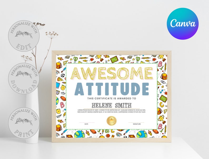 Editable School Awards End of Year Awards Personalized - Etsy