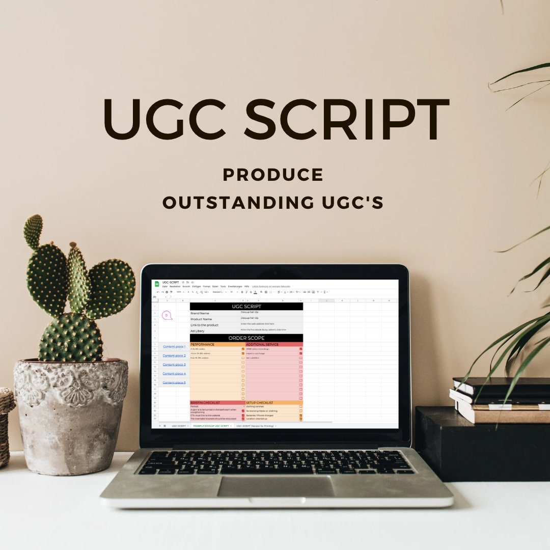 UGC Creator Script - Etsy