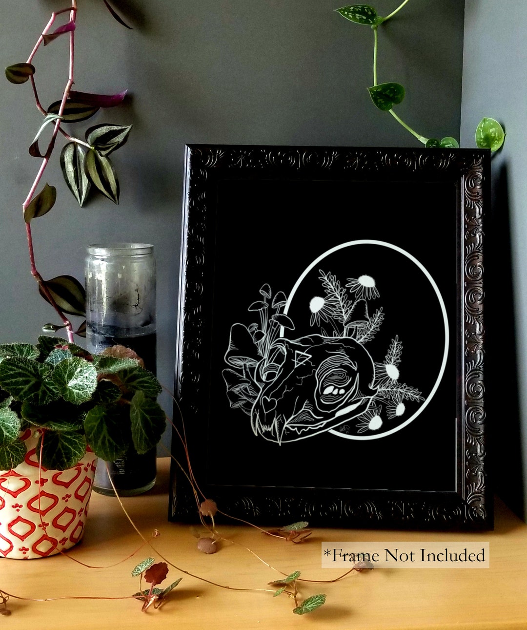 Elemental Cat Skull Limited Edition Illustration Animal Skull - Etsy