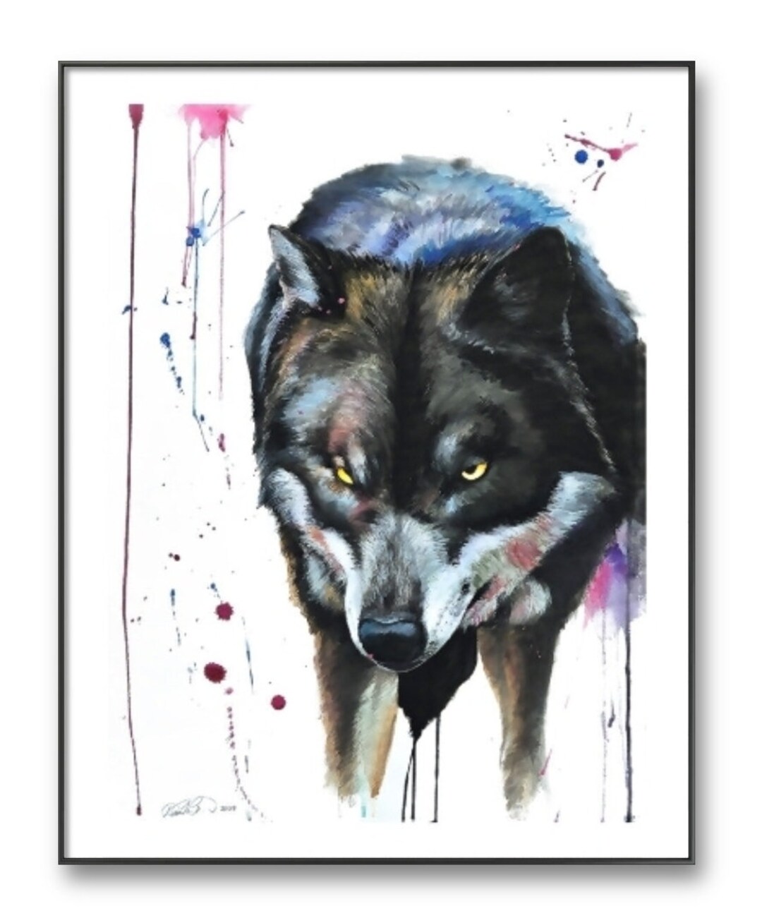 Poster, Wolf, Original Art Print, Watercolor Print, Wolves, Nature, - Etsy