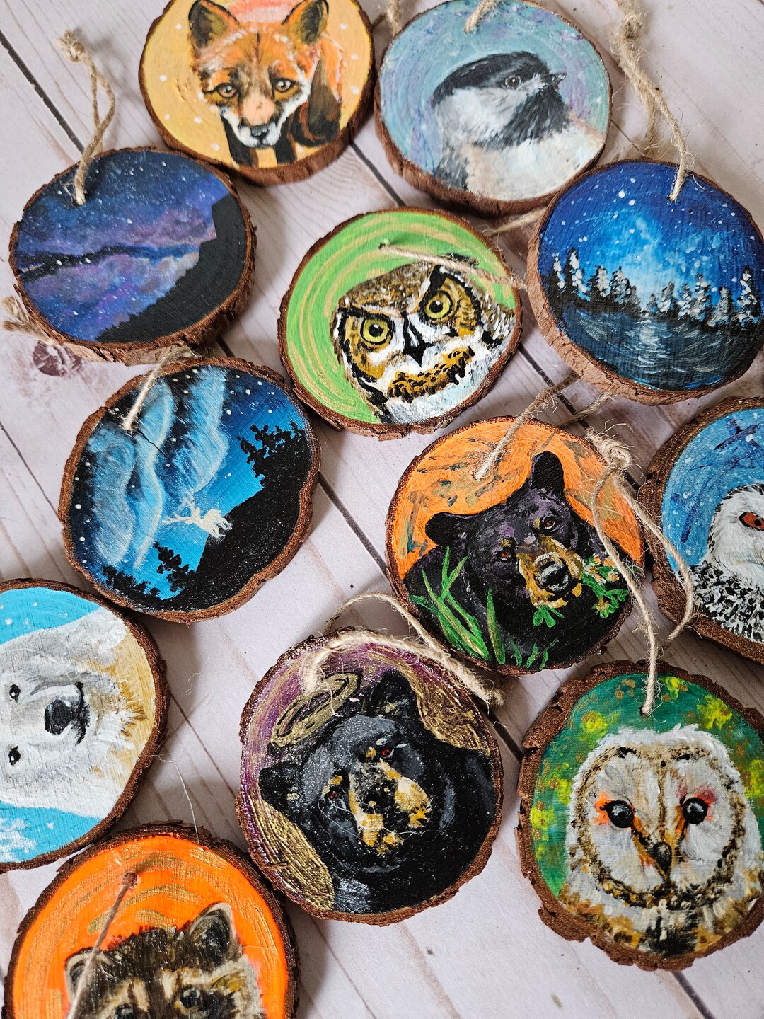 Christmas Ornament,animals,painted Ornament,ornaments,wooden Ornament ...