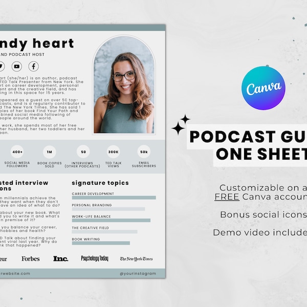 Speaker One Sheet - Etsy