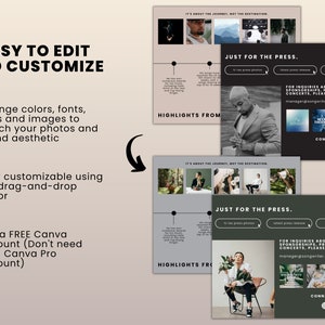 8 Page Music Electronic Press Kit, Artist Media Kit, EPK for Musicians ...