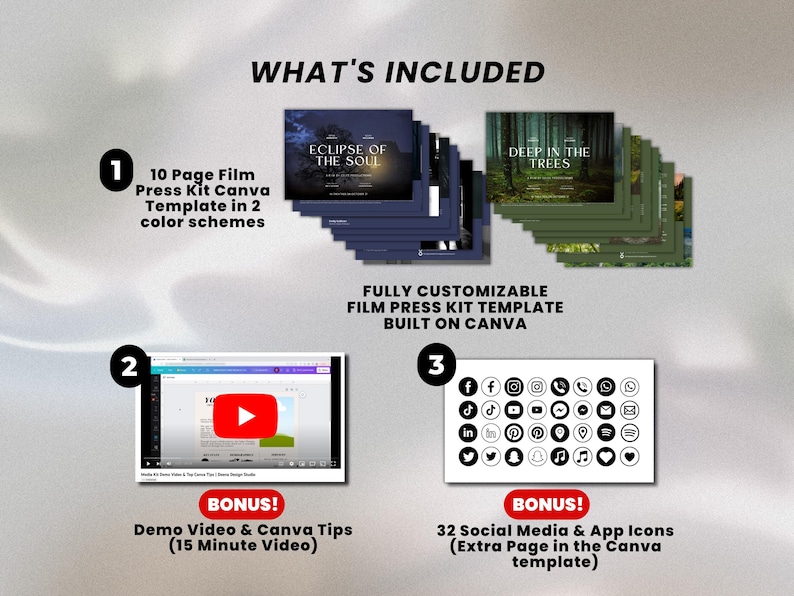 10 Page Film Press Kit Canva Template Film Media Kit Movie Press Kit ...