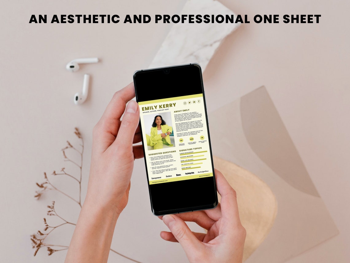 Podcast Guest One Sheet Template, Podcast Guest Template, Speaker Sheet ...