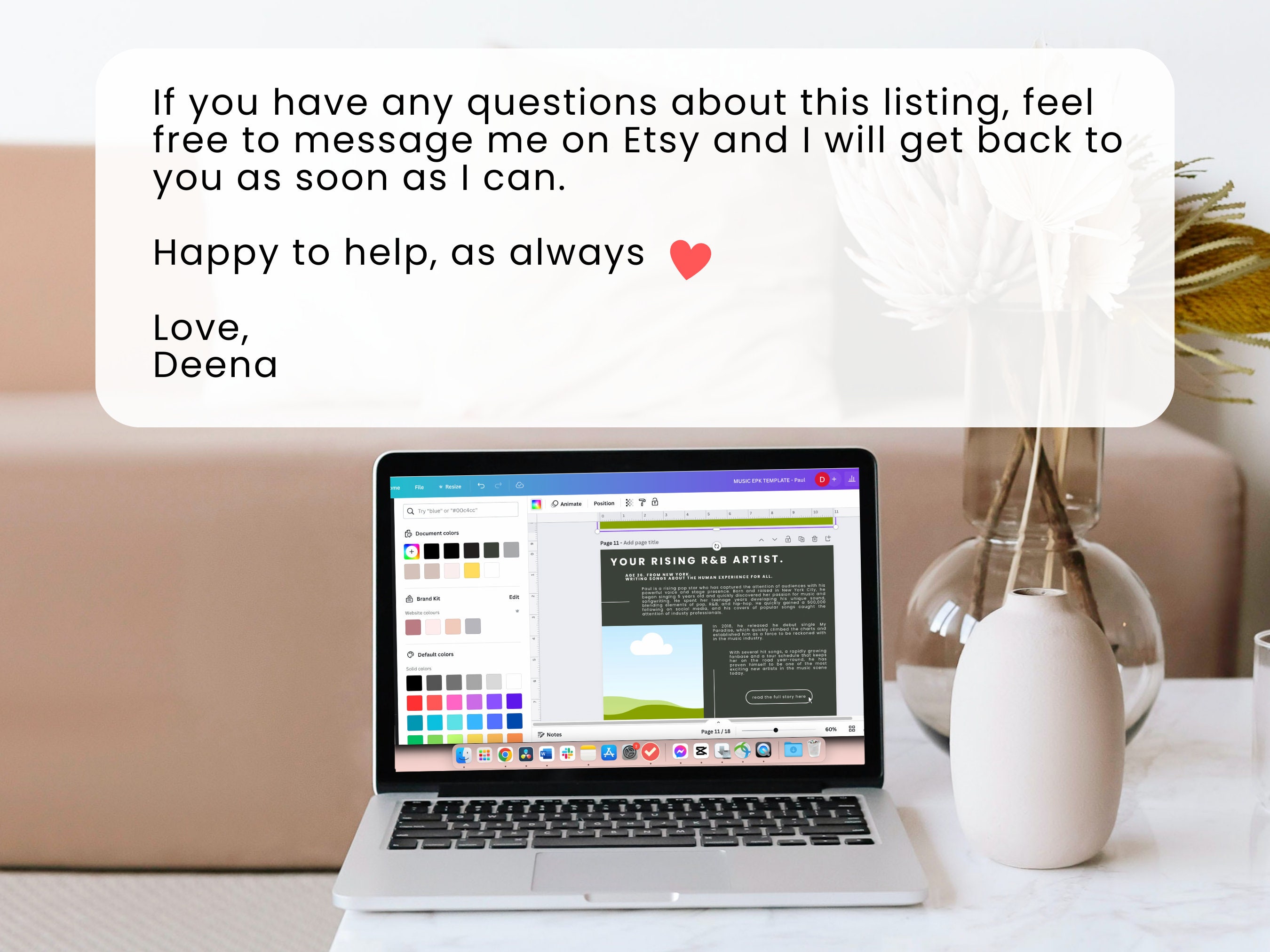 8 Page Music Electronic Press Kit, Artist Media Kit, EPK for Musicians ...