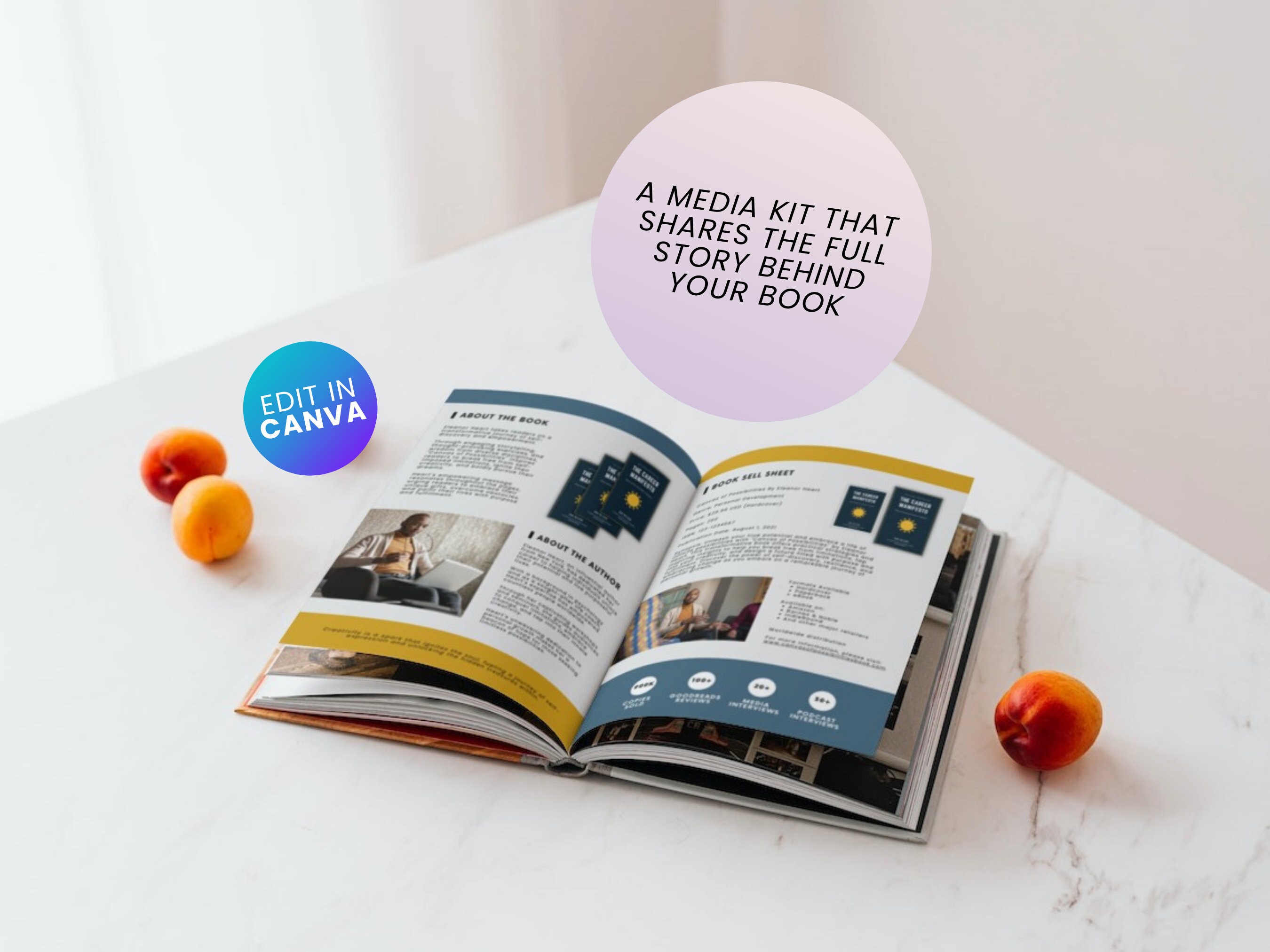 7-page Author Media Kit Canva Template, Author Press Kit, Book Media ...