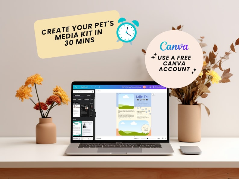 Pet Influencer Media Kit Canva Template Dogfluencer Pet Media Kit Rate ...