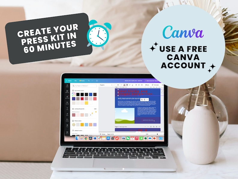 8 Page Music Electronic Press Kit, EPK for Musicians, Artist Media Kit ...