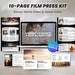 10 Page Film Press Kit Canva Template Film Media Kit Movie Press Kit ...