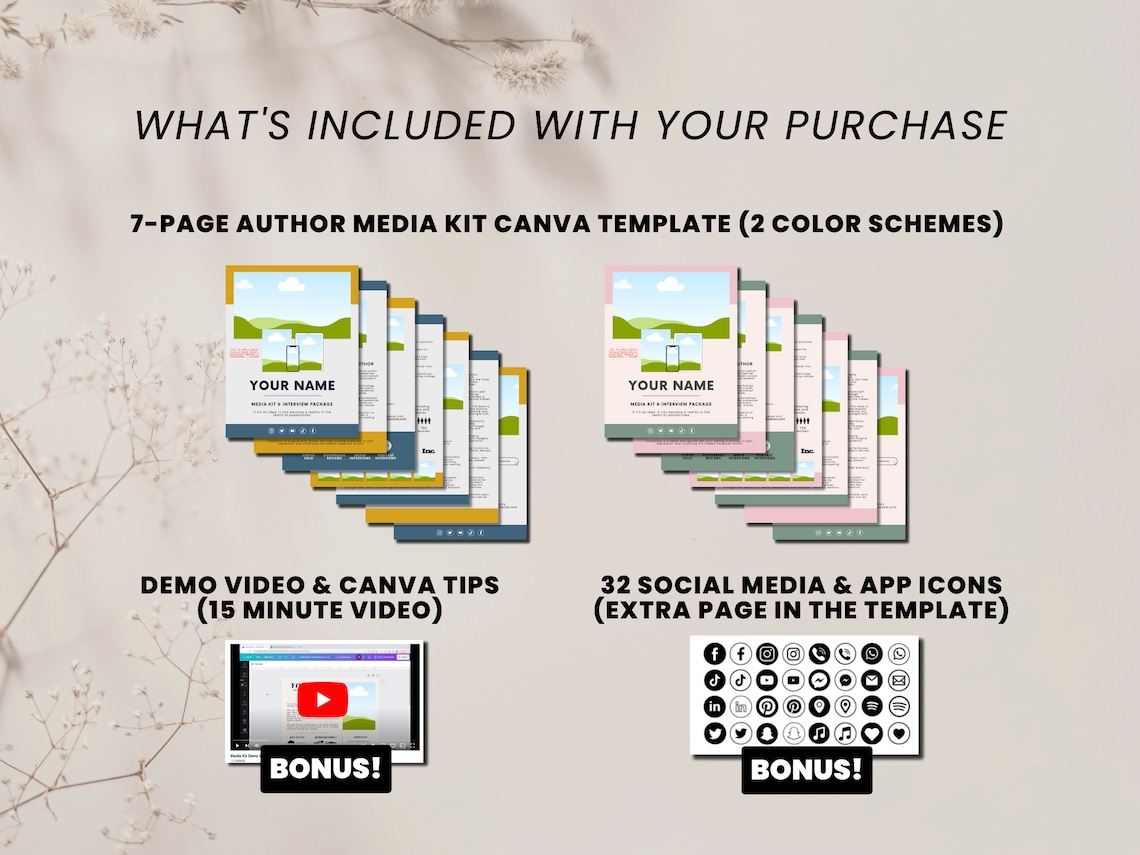 7-page Author Media Kit Canva Template, Author Press Kit, Book Media ...
