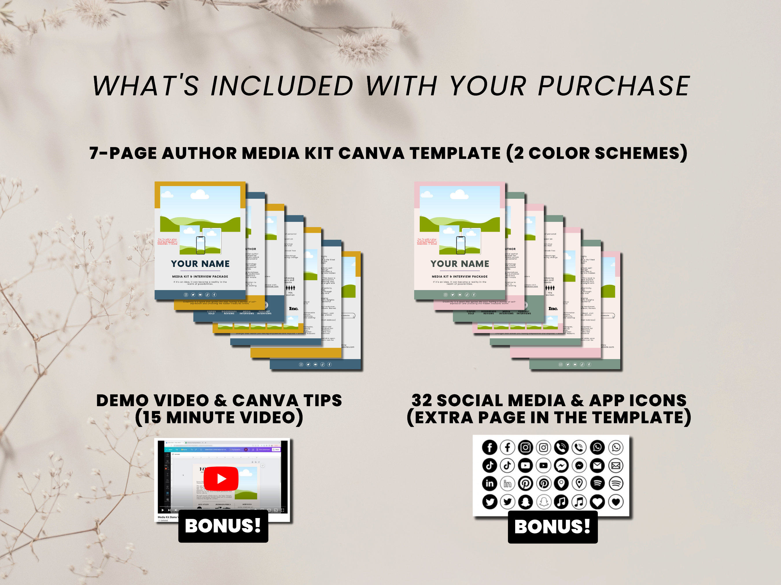 7-page Author Media Kit Canva Template, Author Press Kit, Book Media ...