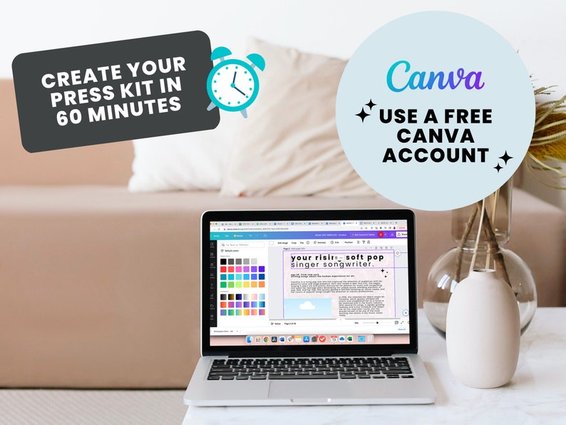 8 Page Music Electronic Press Kit, Artist Media Kit, EPK for Musicians ...