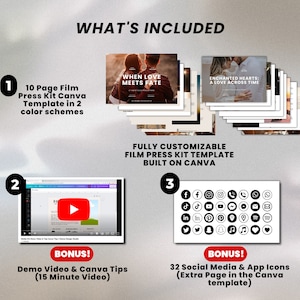 10 Page Film Press Kit Canva Template Film Media Kit Movie Press Kit ...