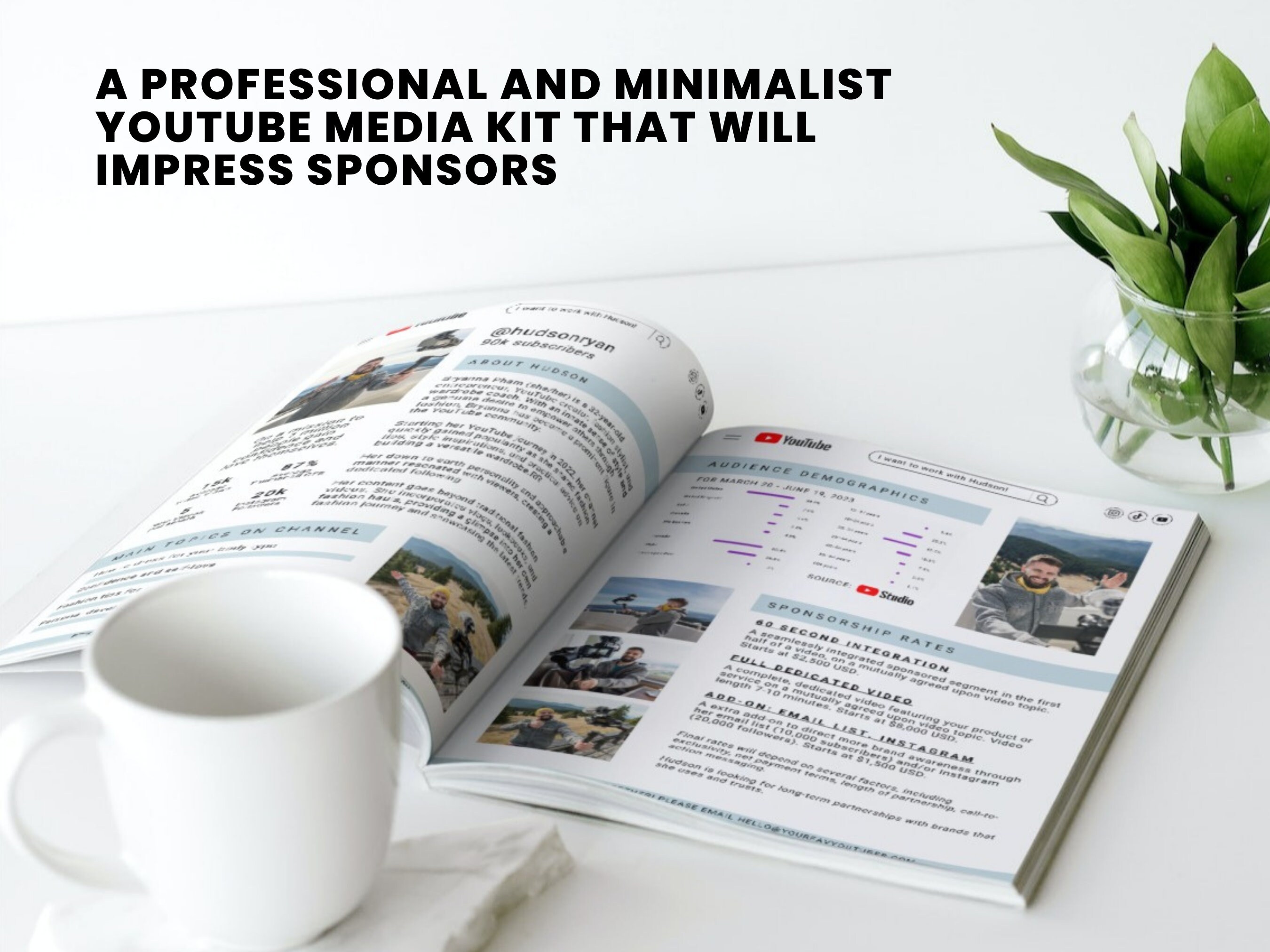 Youtube Media Kit Canva Template Youtuber Press Kit Youtube - Etsy