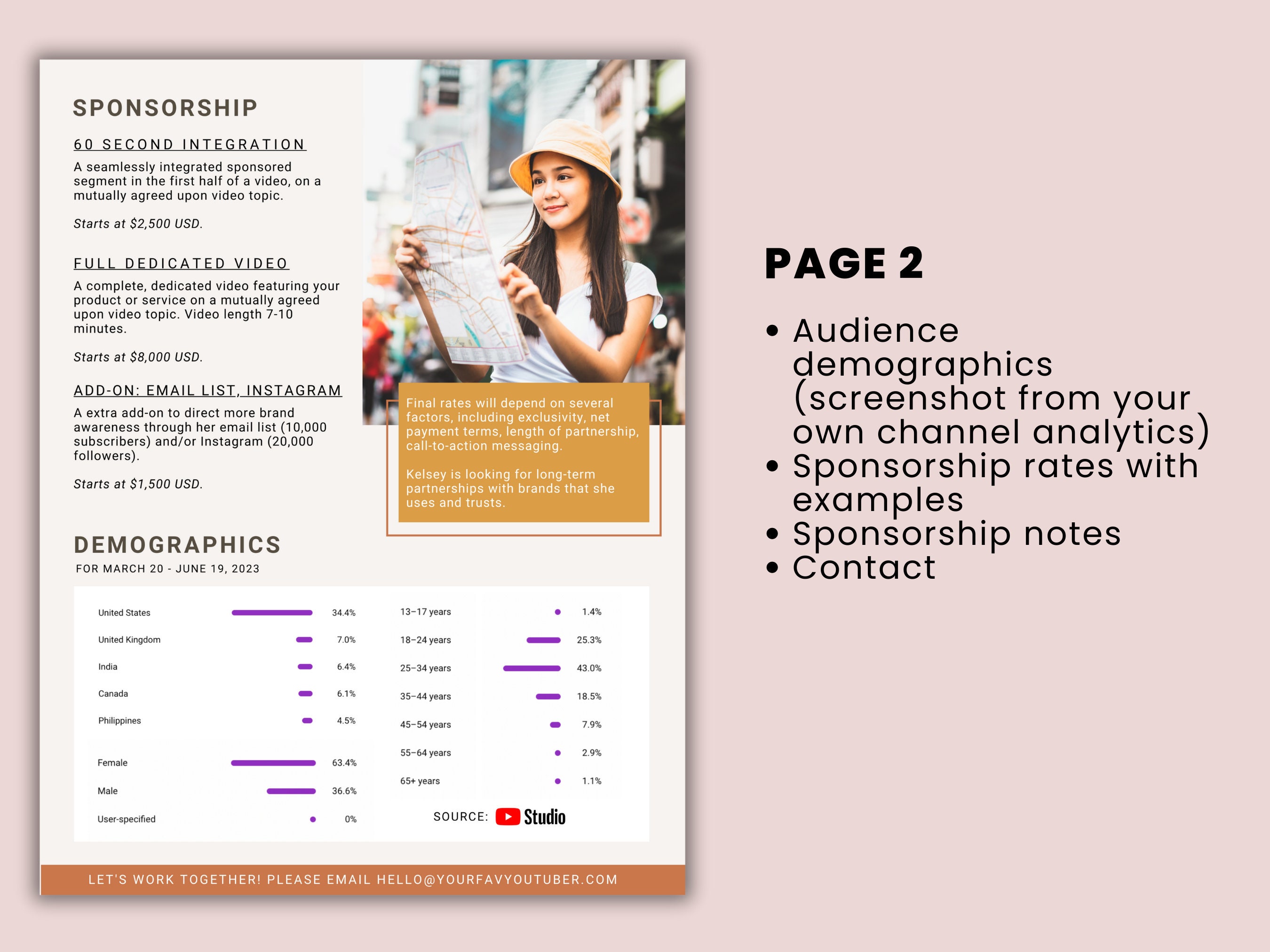 Youtube Media Kit Canva Template Youtuber Press Kit Youtube - Etsy