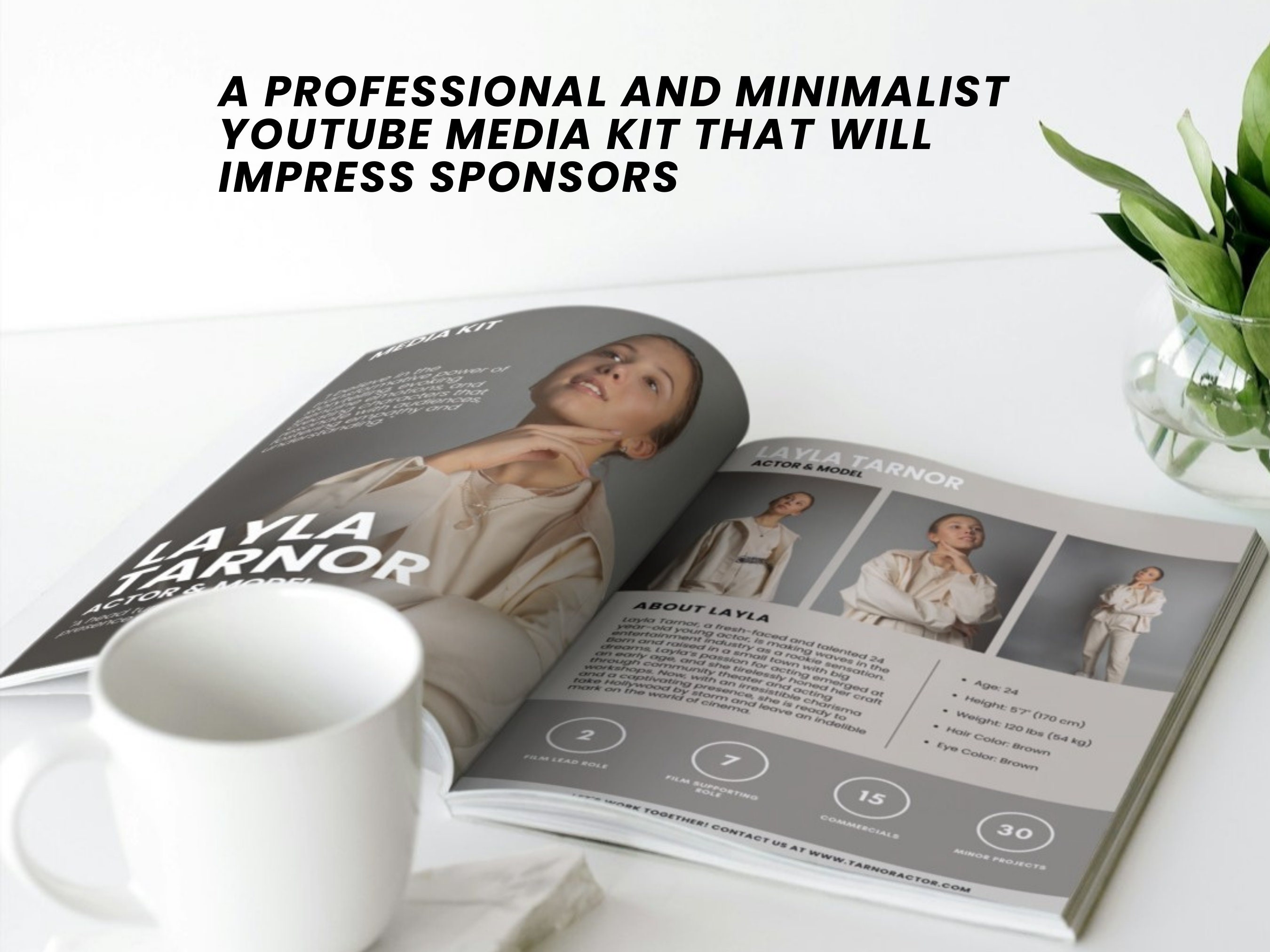 5-page Actor Media Kit Canva Template Actor Press Kit EPK for Actors ...