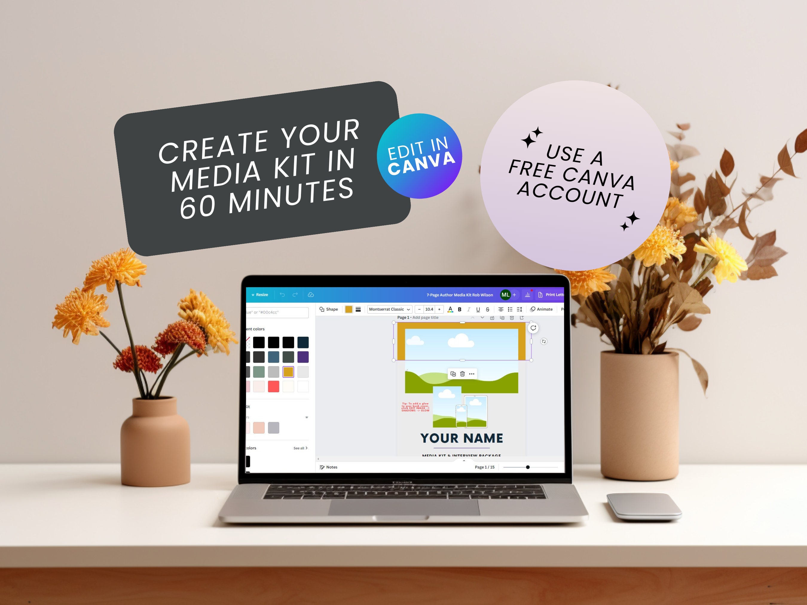 7-page Author Media Kit Canva Template, Author Press Kit, Book Media ...
