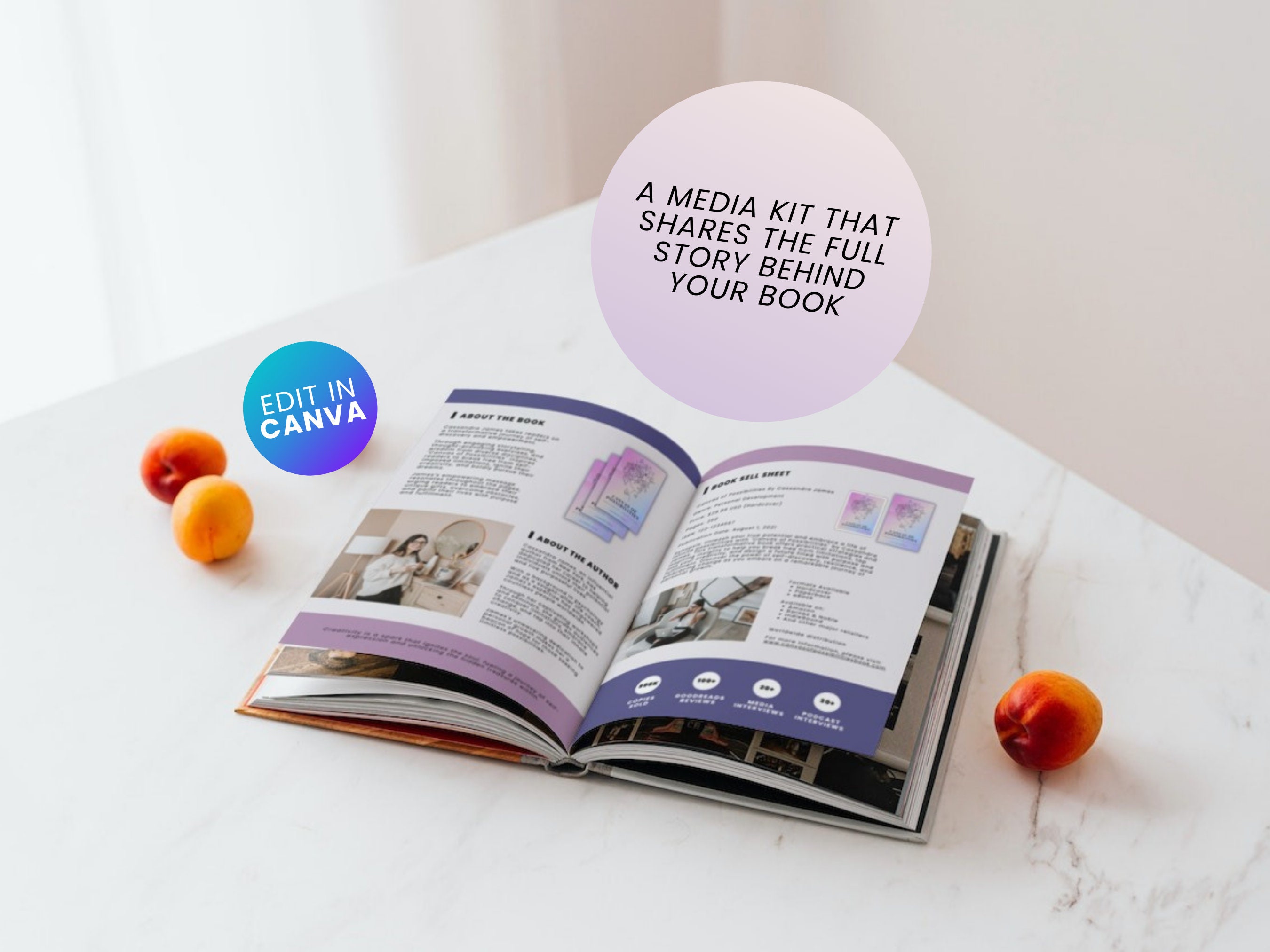 7-page Author Media Kit Canva Template, Author Press Kit, Book Media ...