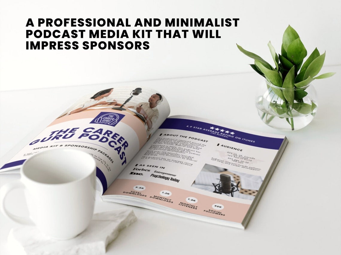 5 Page Podcast Media Kit Canva Template, Podcast Press Kit, Podcast ...