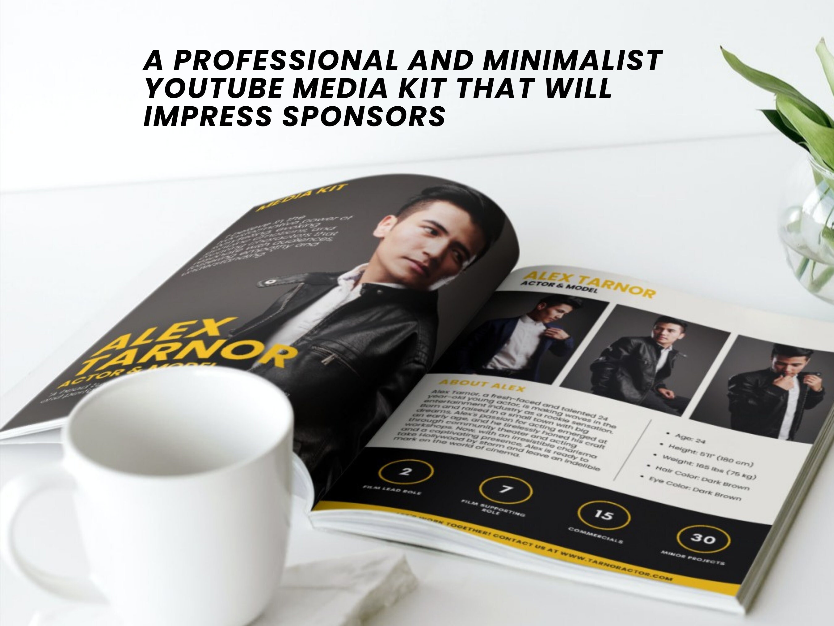 5-page Actor Media Kit Canva Template Actor Press Kit EPK for Actors ...