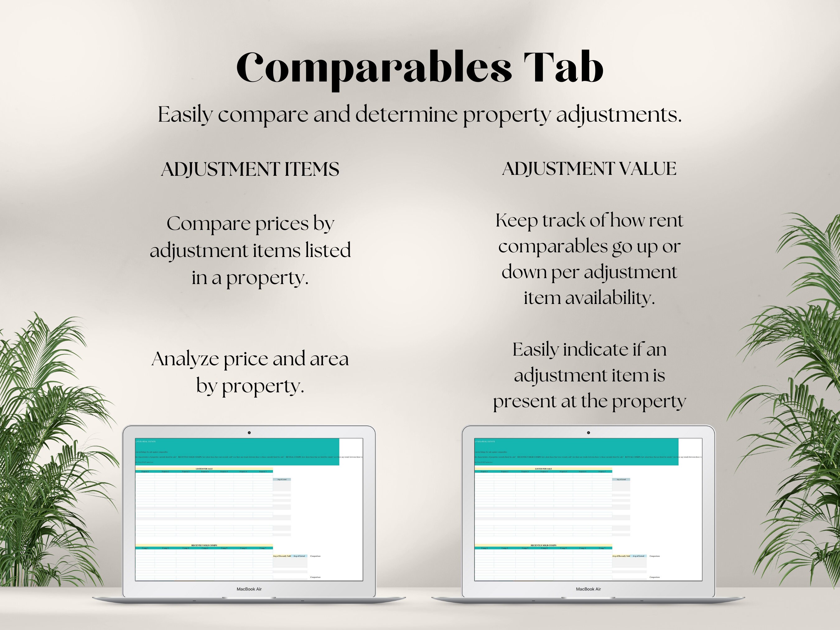Real Estate Analysis Spreadsheet Excel Templae for Real Estate Agents ...