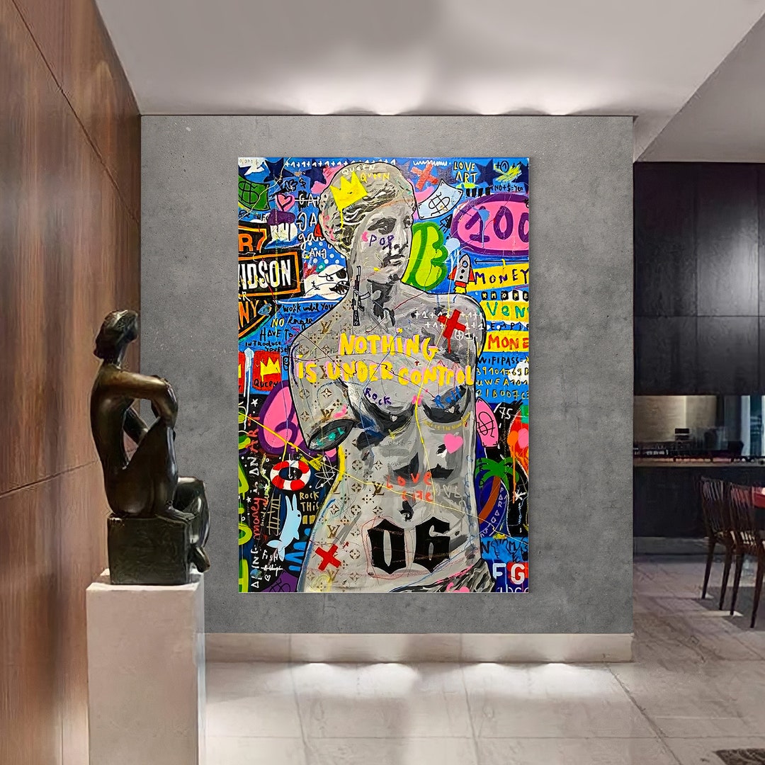 Anarchy Painting | Banksy Style Wall Art | Original Painting | 100% ...