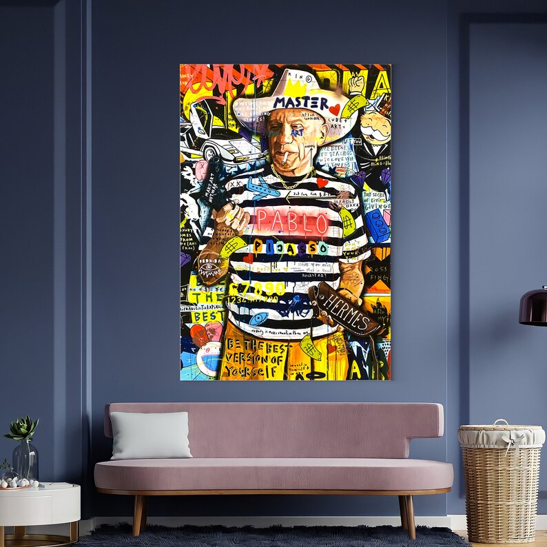 Famous Pablo Picasso Painting | Banksy Style Wall Art | Original ...