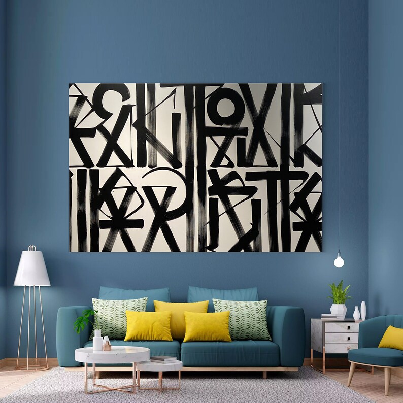 All About Lines Painting | Banksy Style Wall Art | Original Painting ...