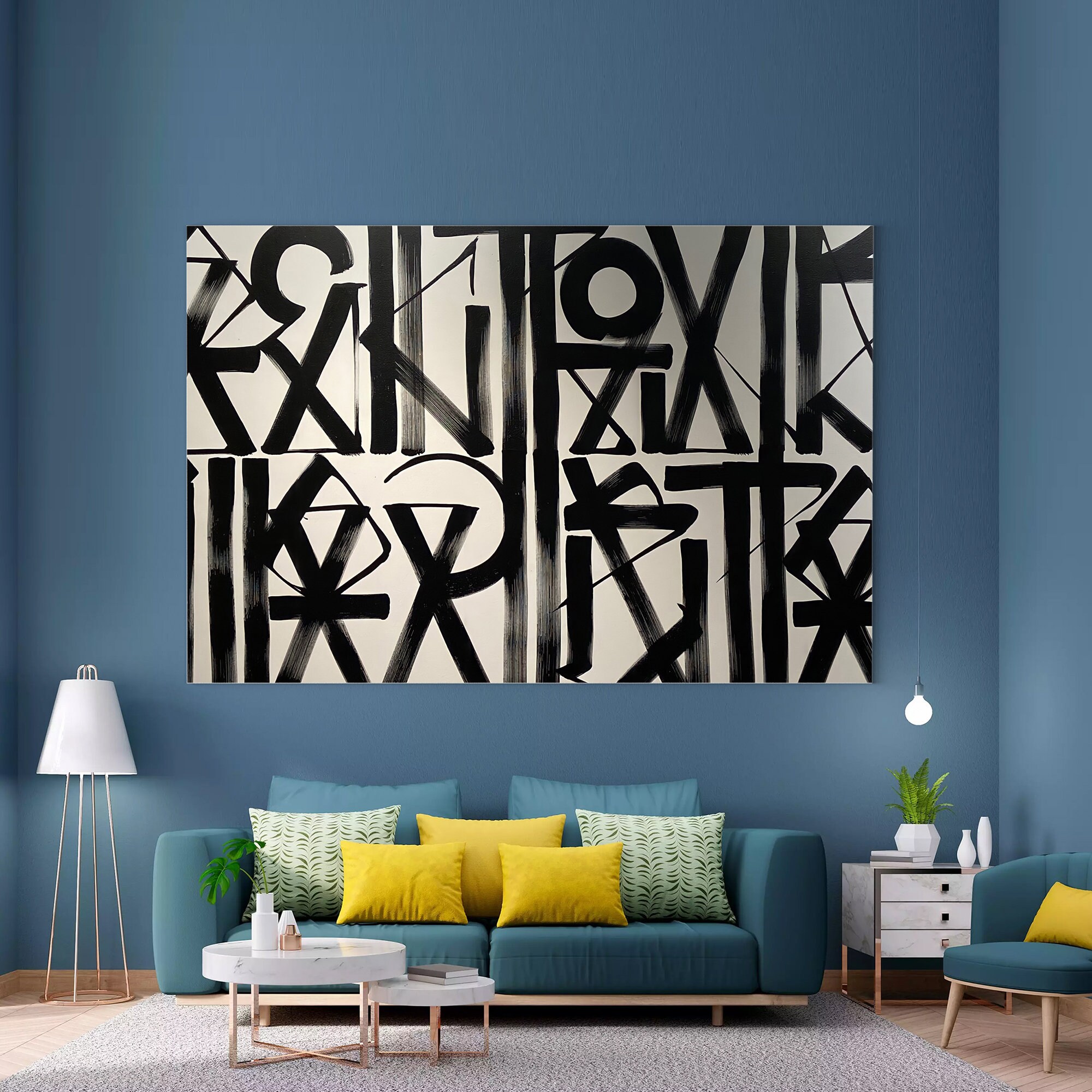 All About Lines Painting | Banksy Style Wall Art | Original Painting ...