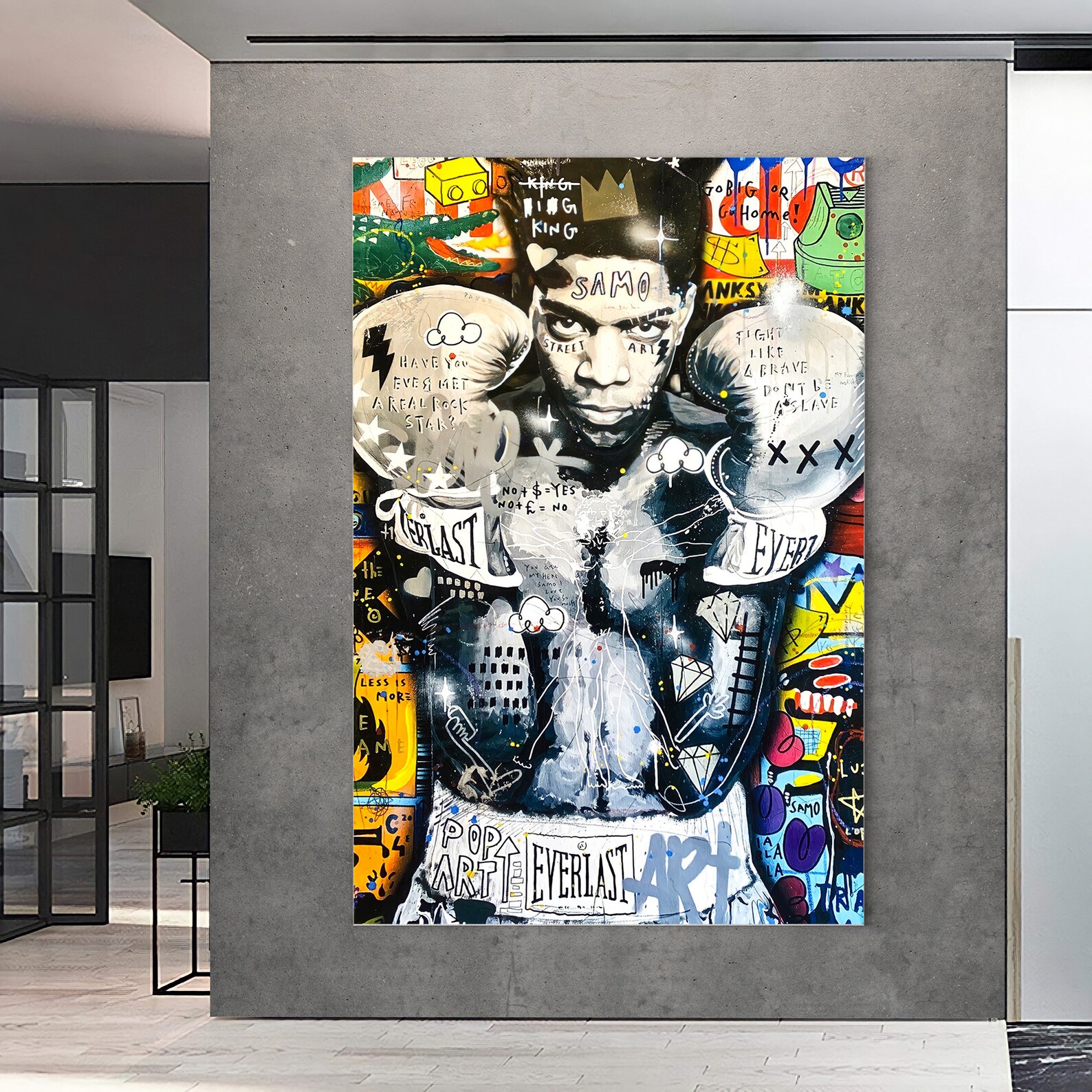 Famous Samo Painting | Banksy Style Wall Art | Original Painting | 100% ...