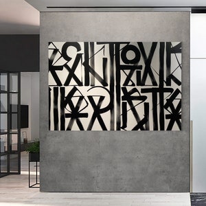All About Lines Painting | Banksy Style Wall Art | Original Painting ...