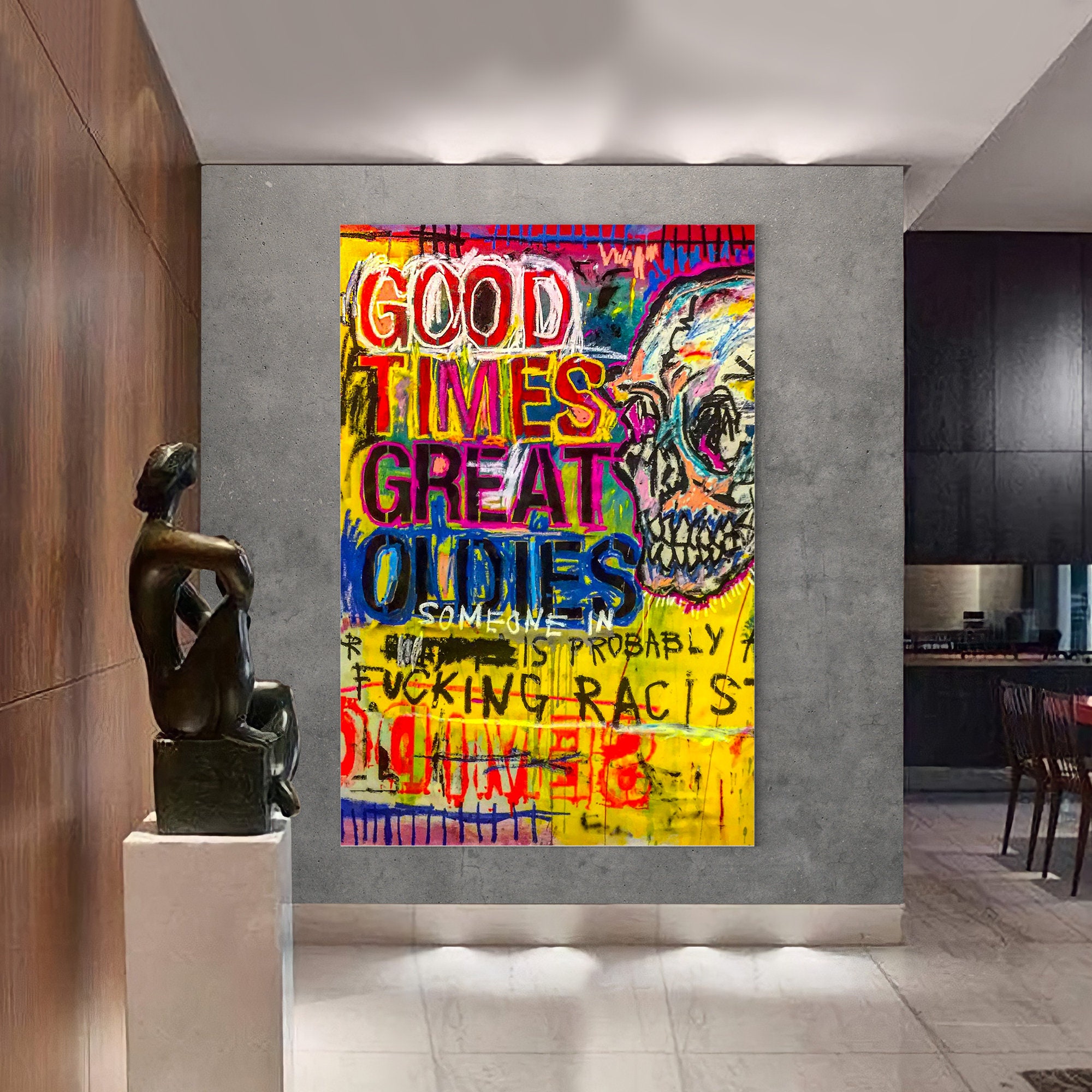 Good Times Great Oldies Painting | Banksy Style Wall Art | Original ...