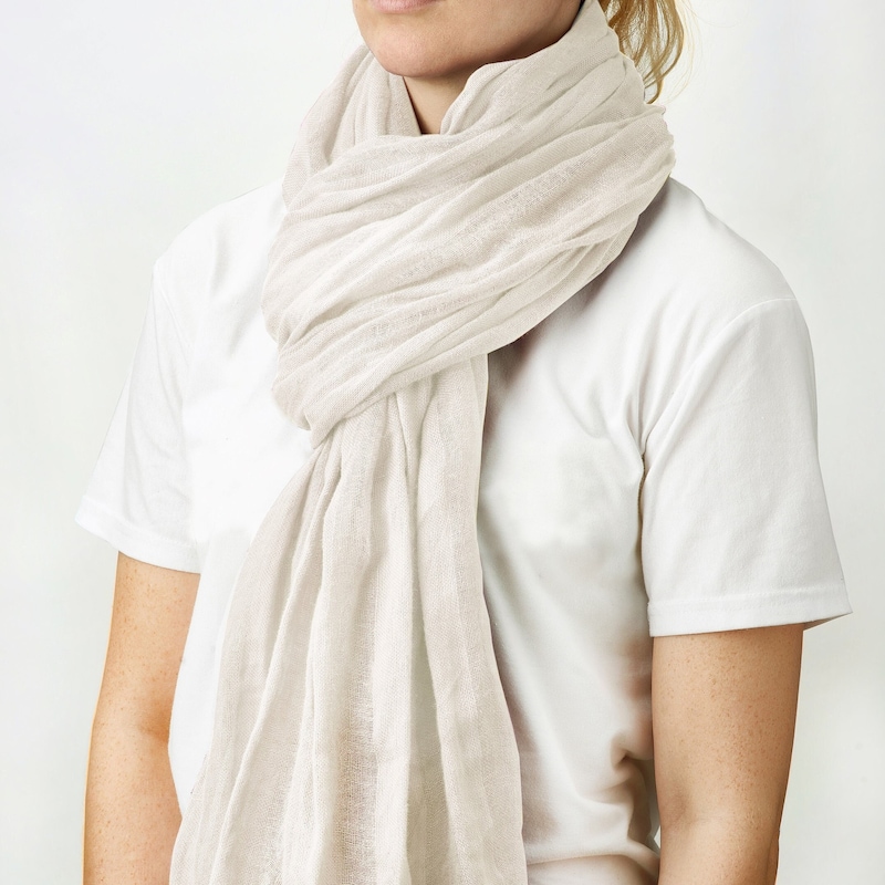Long Linen Head Scarfs - Etsy