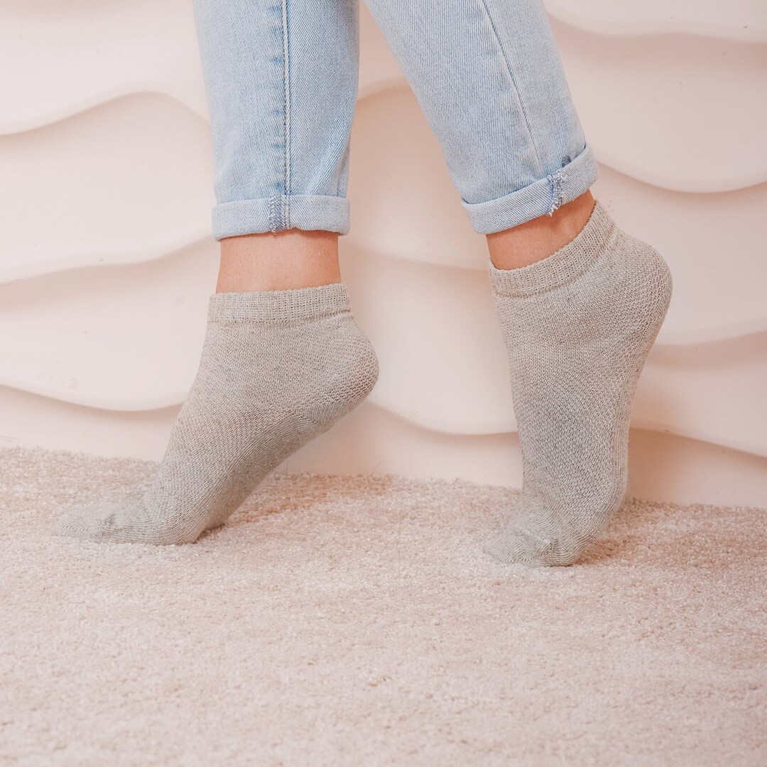 Organic Linen Socks set of 2. Socks Women 2 Pairs. Casual Socks, Cute ...