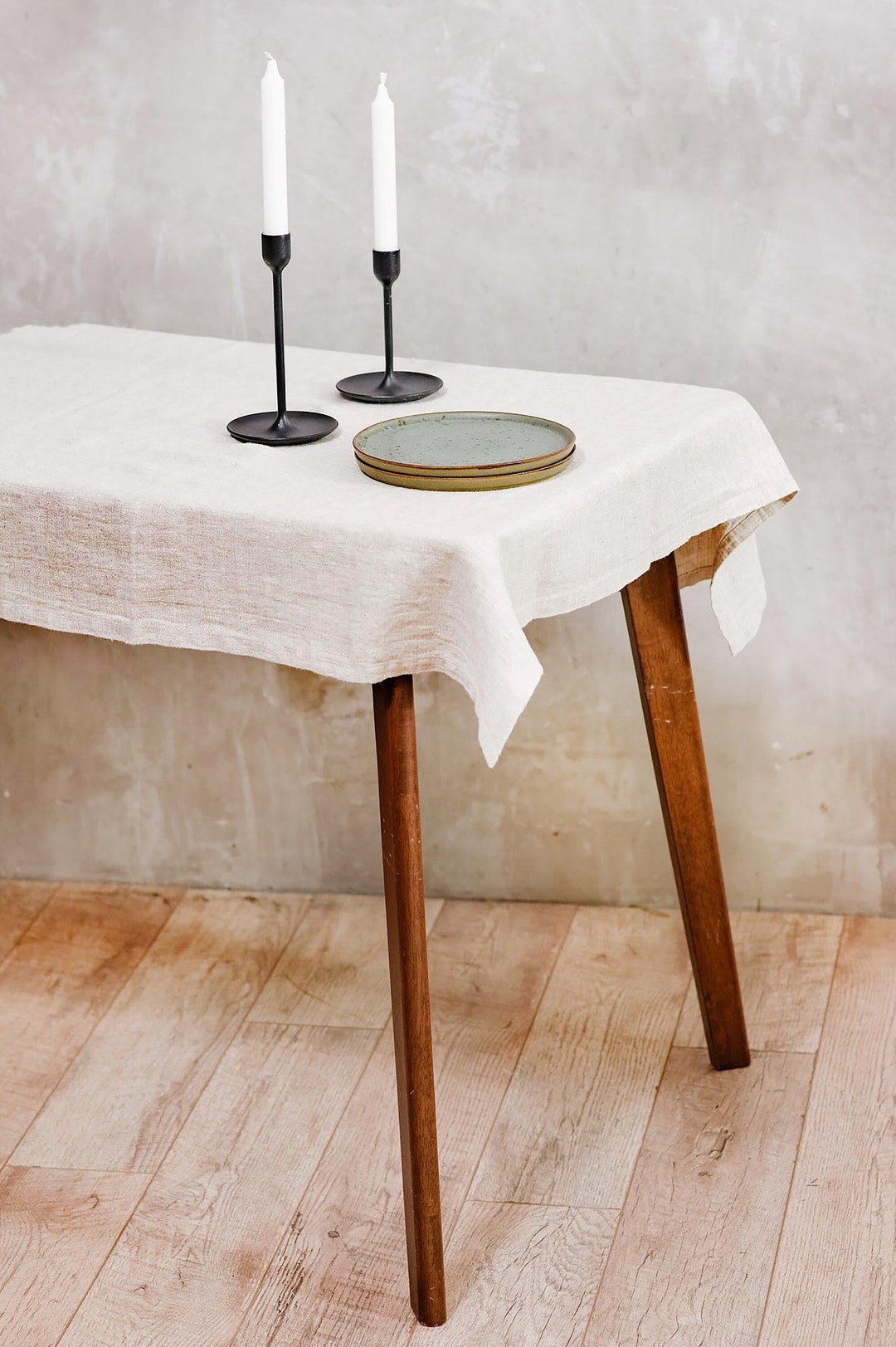 Square Linen Tablecloth Natural Vintage Table Cloth, Linen Square ...