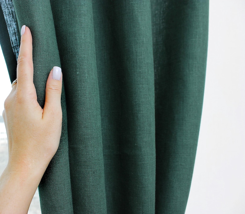 Custom Linen Blackout Curtains for Bedroom, Kitchen, Living Room ...