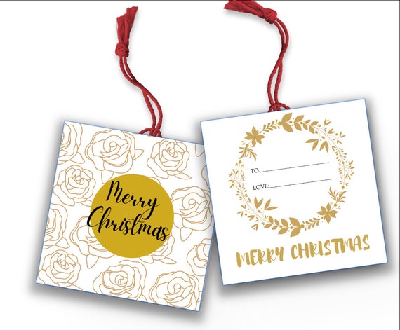 Printable Christmas Gift Tags Elegant Christmas Gift Tags - Etsy