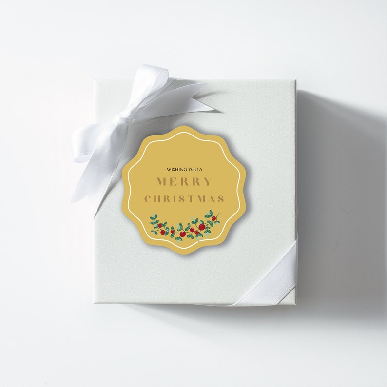 Digital Printable Christmas Gift Stickers, Holiday Gift Stickers ...